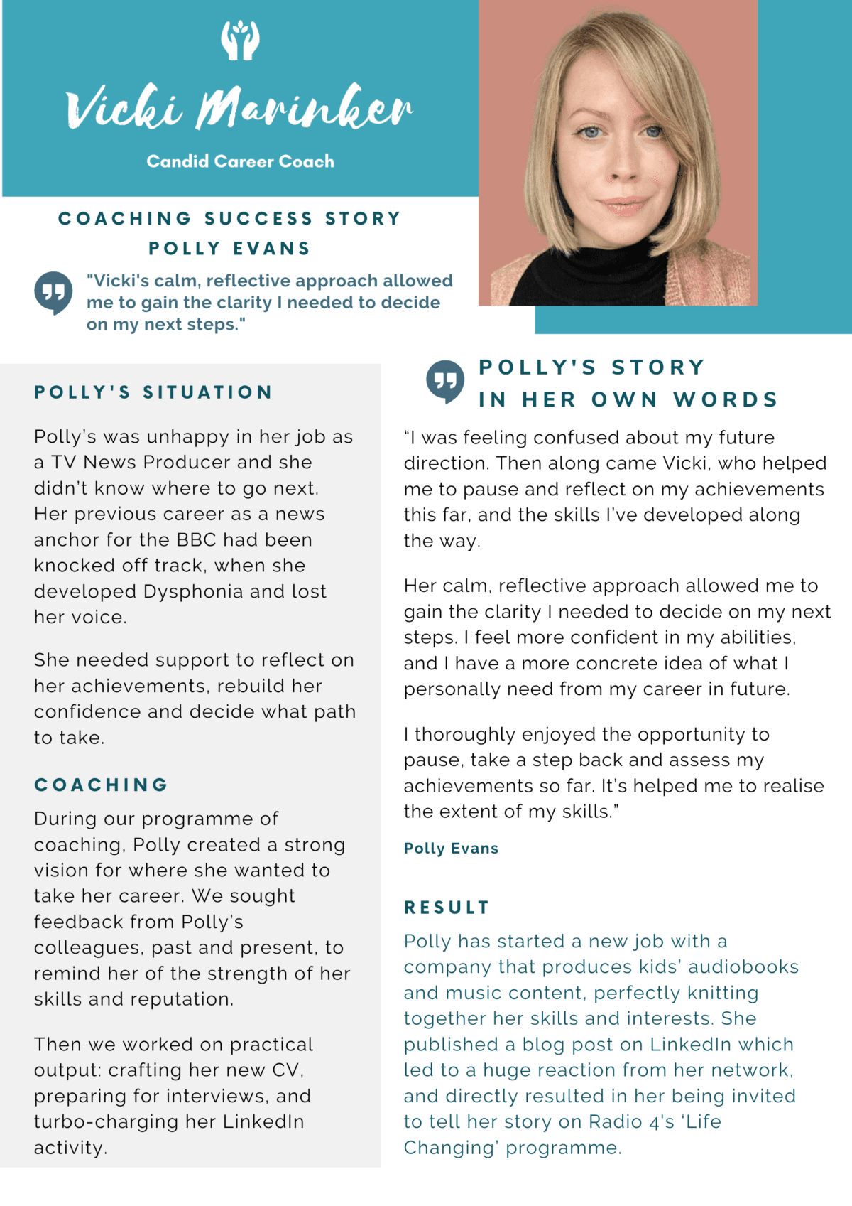 Case Studies - Vicki Marinker